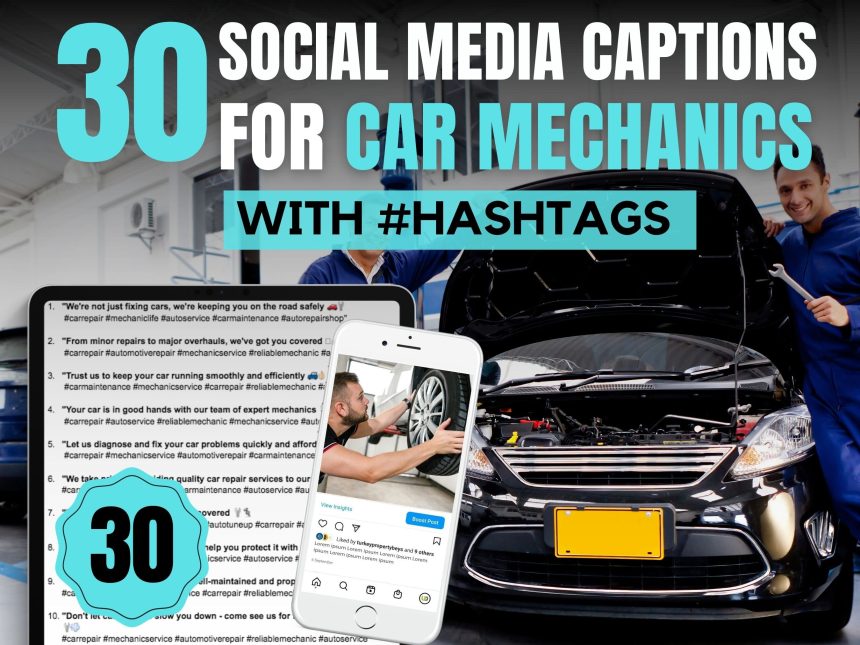 Social Media Captions for Car Mechanics | Social Media Content